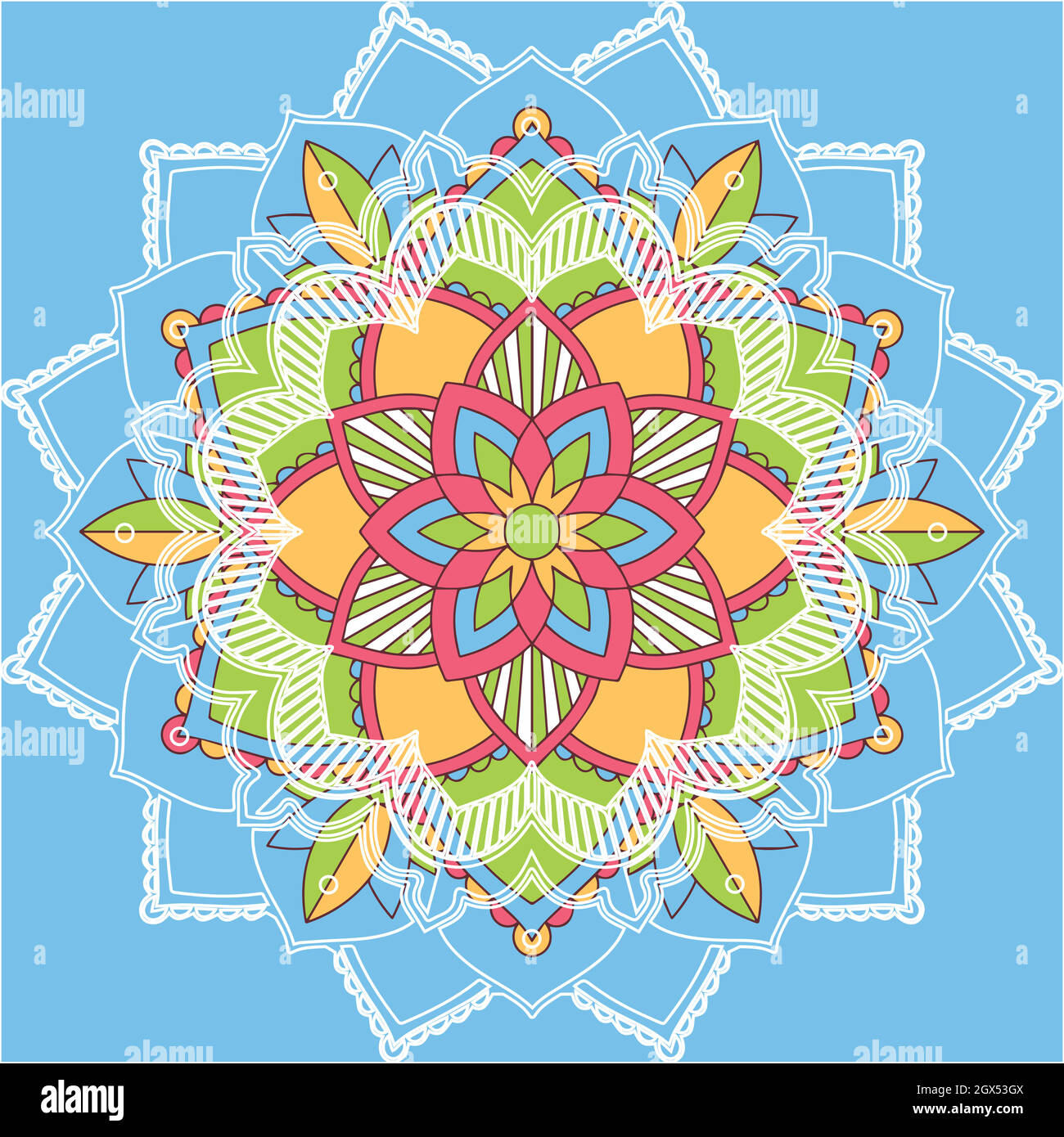 Mandala patterns on blue background Stock Vector Image & Art - Alamy