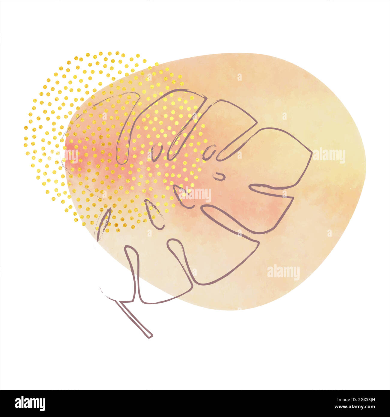 Modern set tropical leaves Stock Vector Images - Alamy