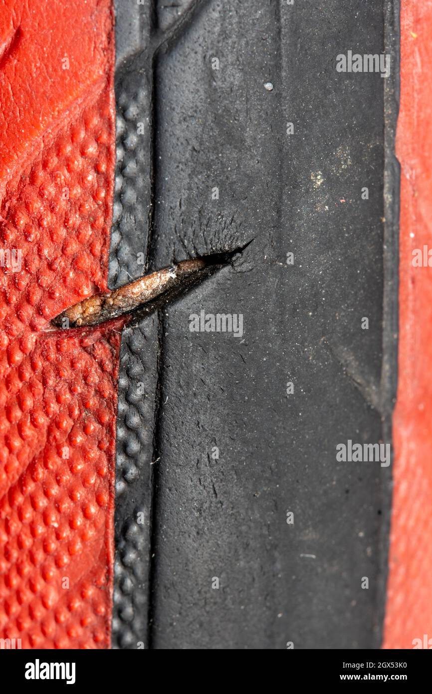 Tyre damage hi-res stock photography and images - Alamy
