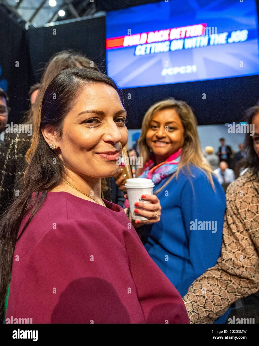Manchester, England, UK. 4th Oct, 2021. PICTURED: Rt Hon Priti Patel MP ...