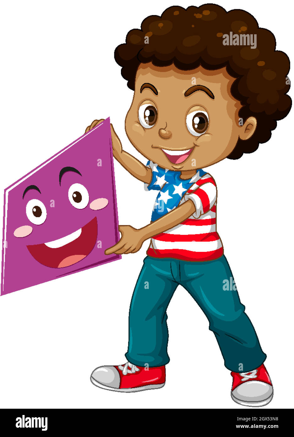 Boy holding geometric shape Stock Vector Image & Art - Alamy