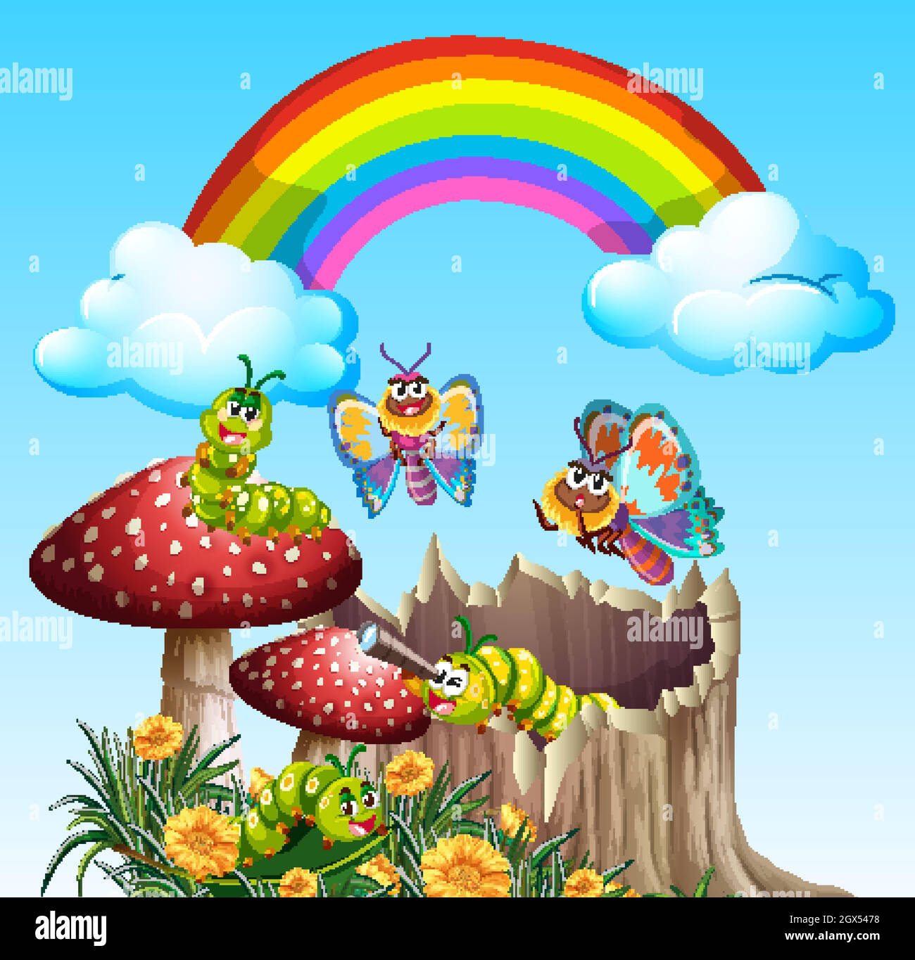 Rainbow butterflies hi-res stock photography and images - Alamy