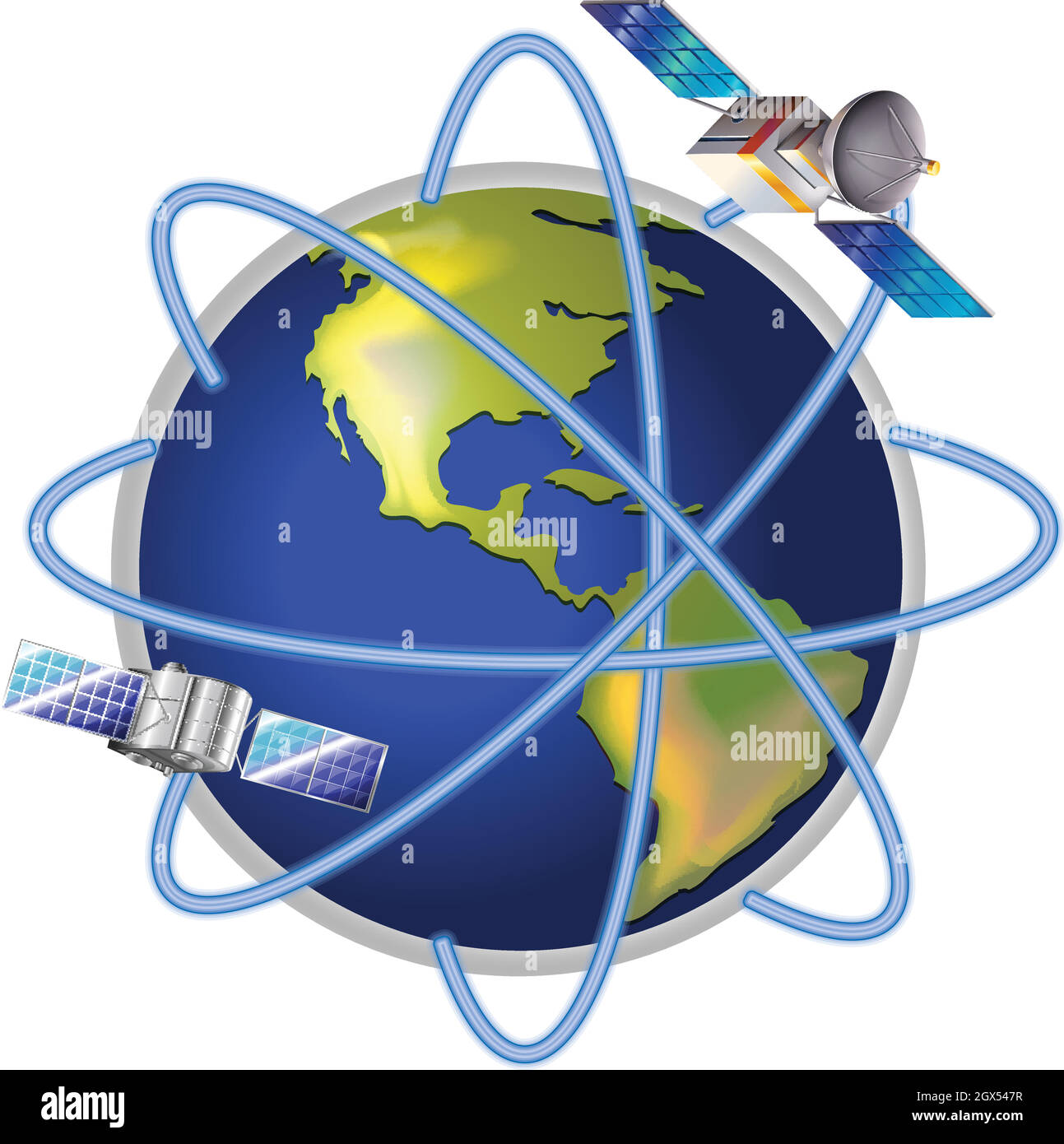 Earth observation satellite earth Stock Vector Images - Alamy
