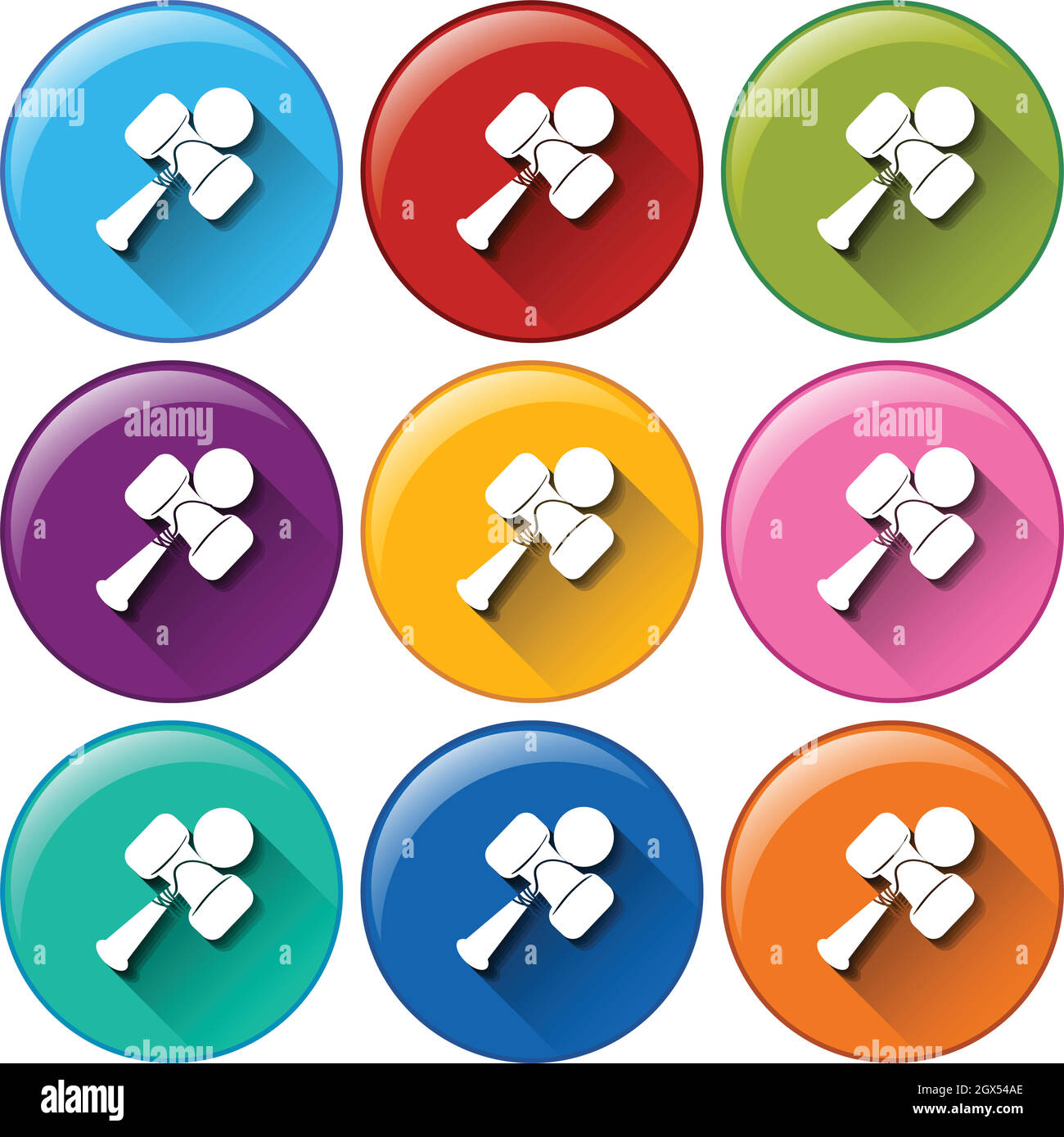 Rounded buttons with toys Stock Vector Image & Art - Alamy