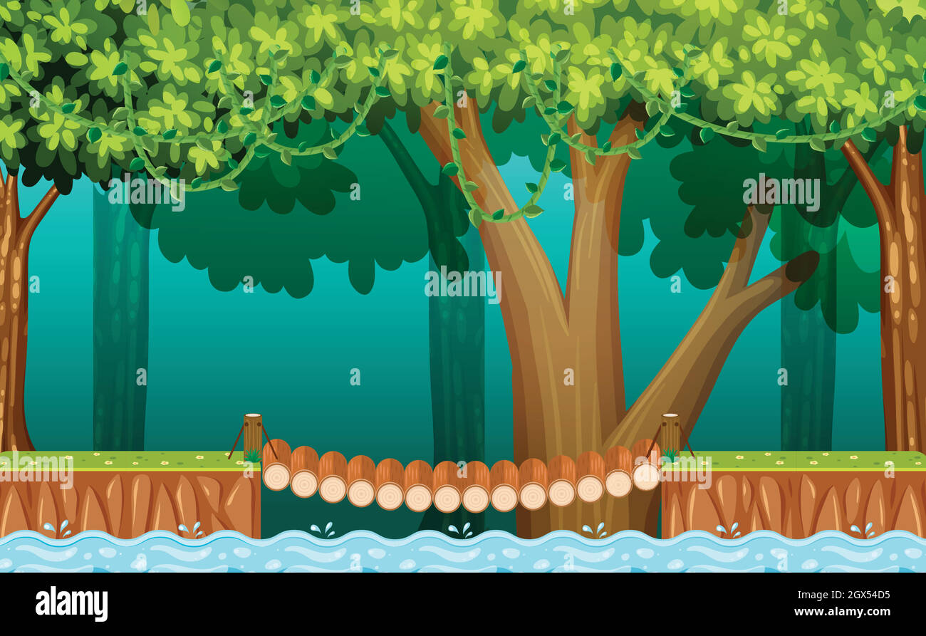 Vine bridge Stock Vector Images - Alamy