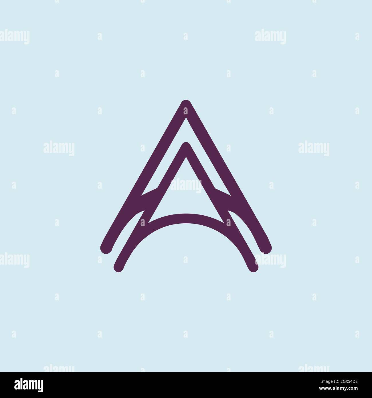 Negative space emblem logo hi-res stock photography and images - Alamy