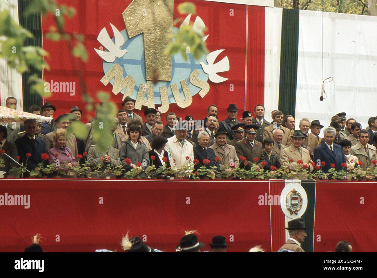 Communist Party officials view the annual First of May parade, Szeged ...