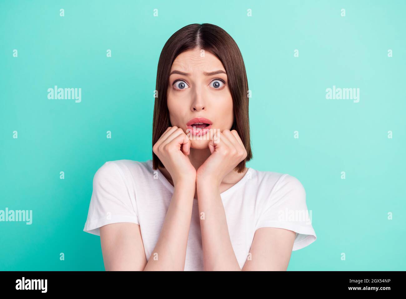Disappointed woman reaction headshot hi-res stock photography and ...