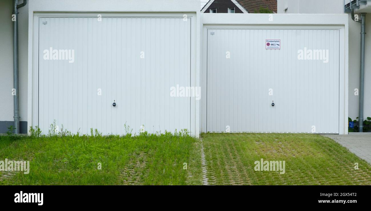 Two New Garage, North Rhine-Westphalia, Germany, Europe Stock Photo - Alamy