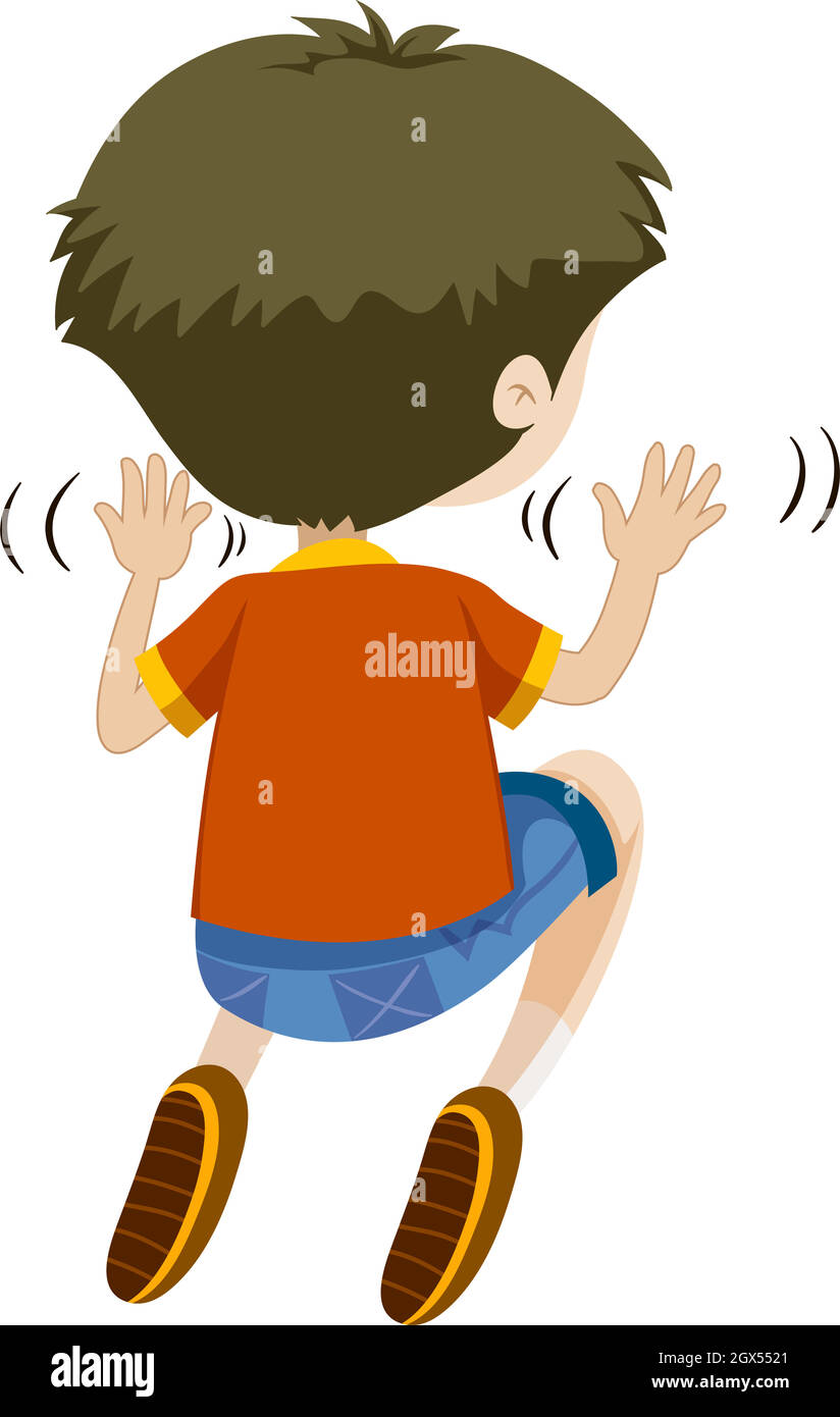Child sitting alone back Stock Vector Images - Alamy