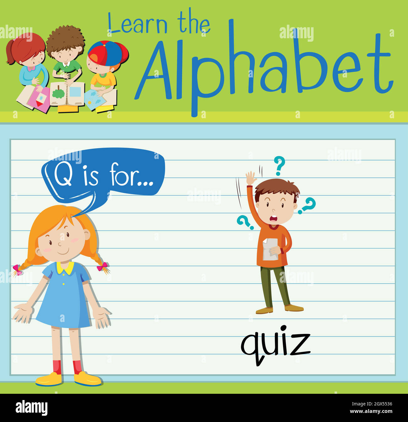 Flashcard letter Q is for quiz Stock Vector Image & Art - Alamy