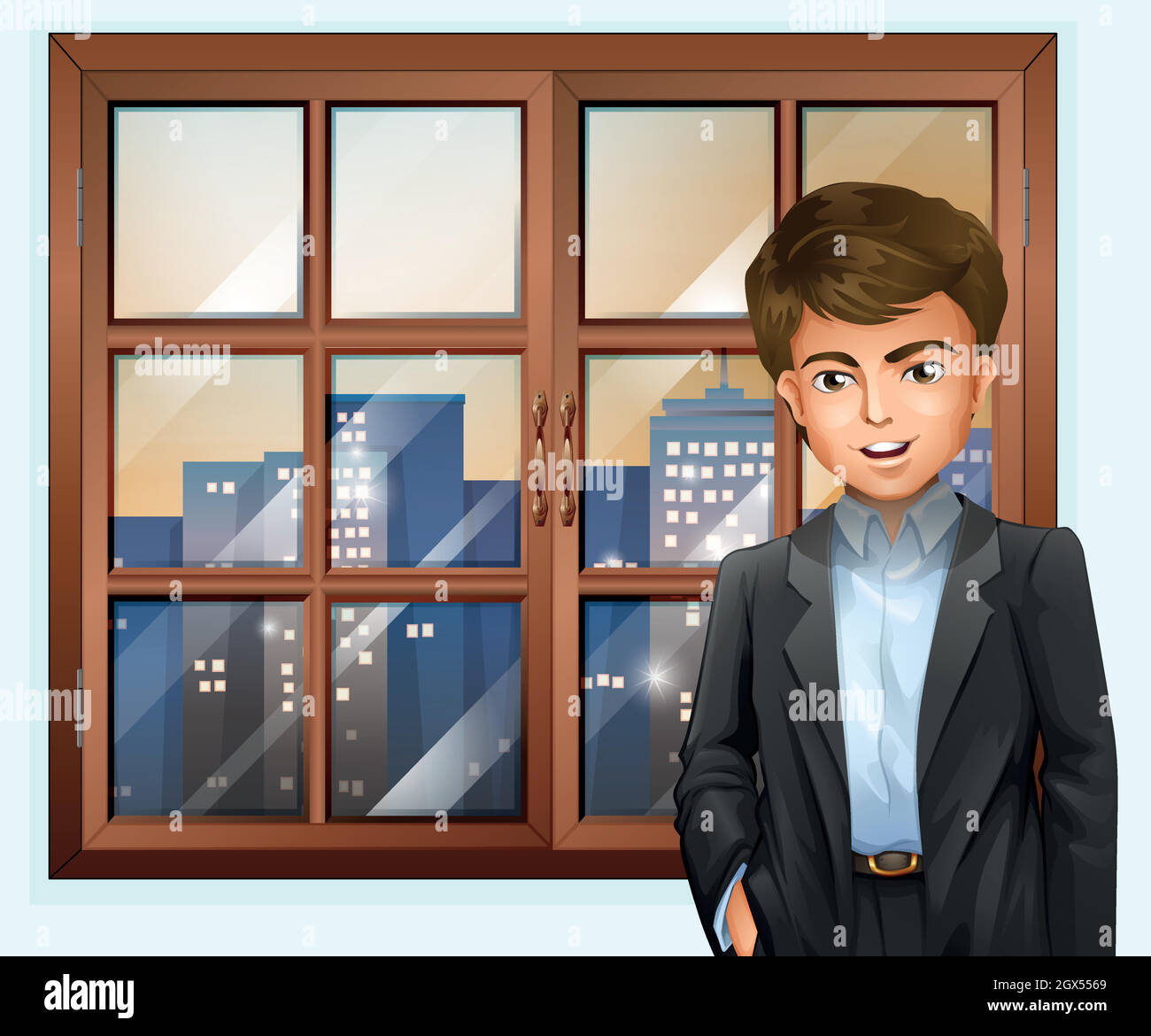 Tall wooden glass Stock Vector Images - Alamy