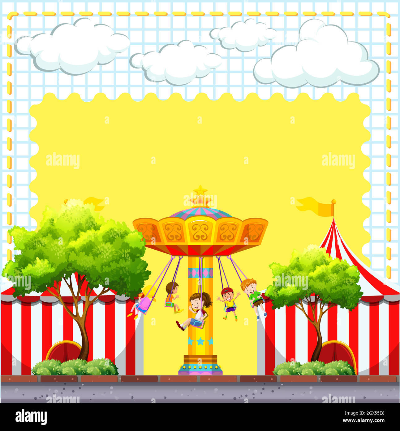 Circus Tent Page Border