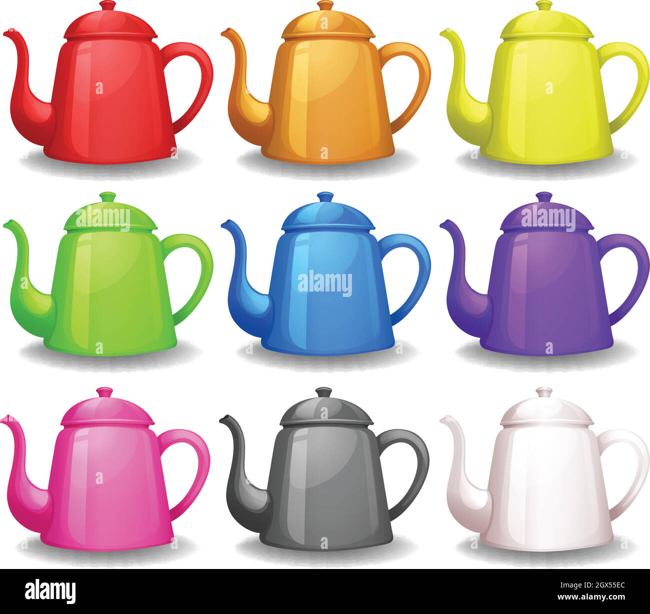 Beautiful teapots Stock Vector Images - Alamy
