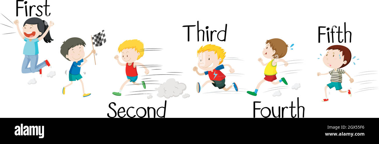 Kids running in race Stock Vector Image & Art - Alamy