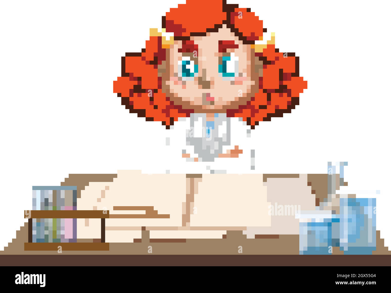 Scientist working on the desk with many notes Stock Vector Image & Art ...