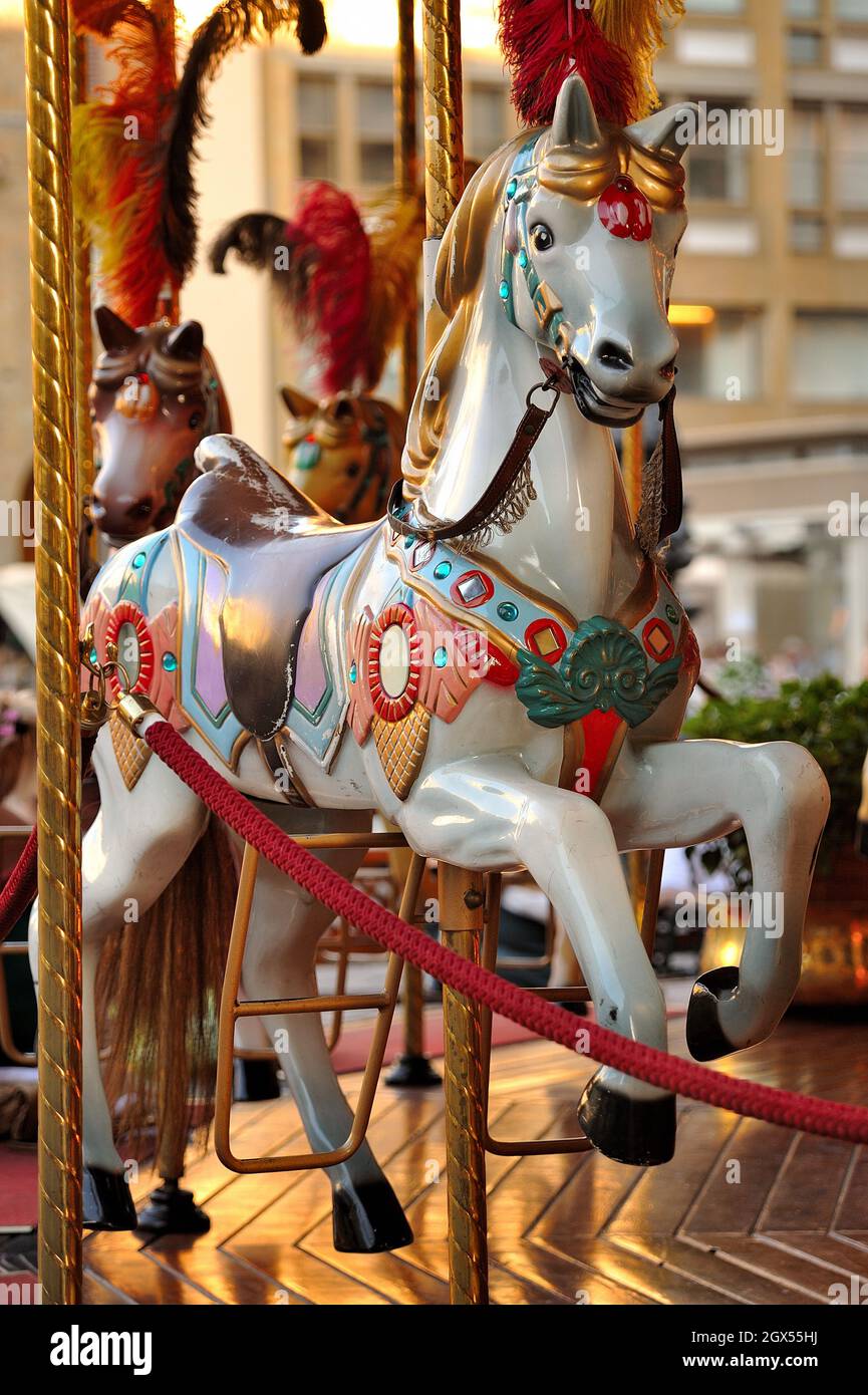 Horseback merry go round hi-res stock photography and images - Alamy