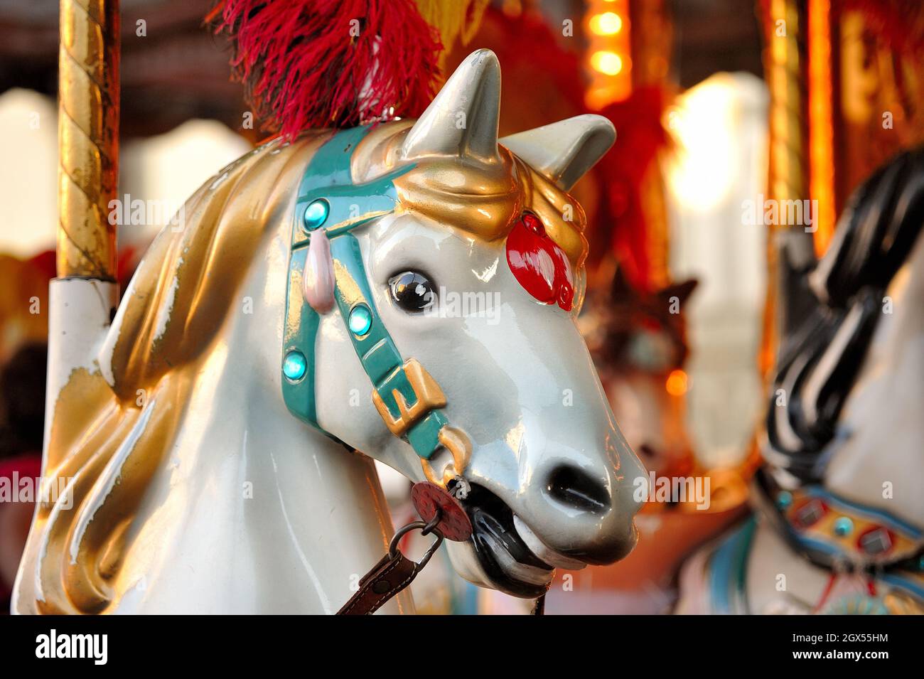 Horseback merry go round hi-res stock photography and images - Alamy
