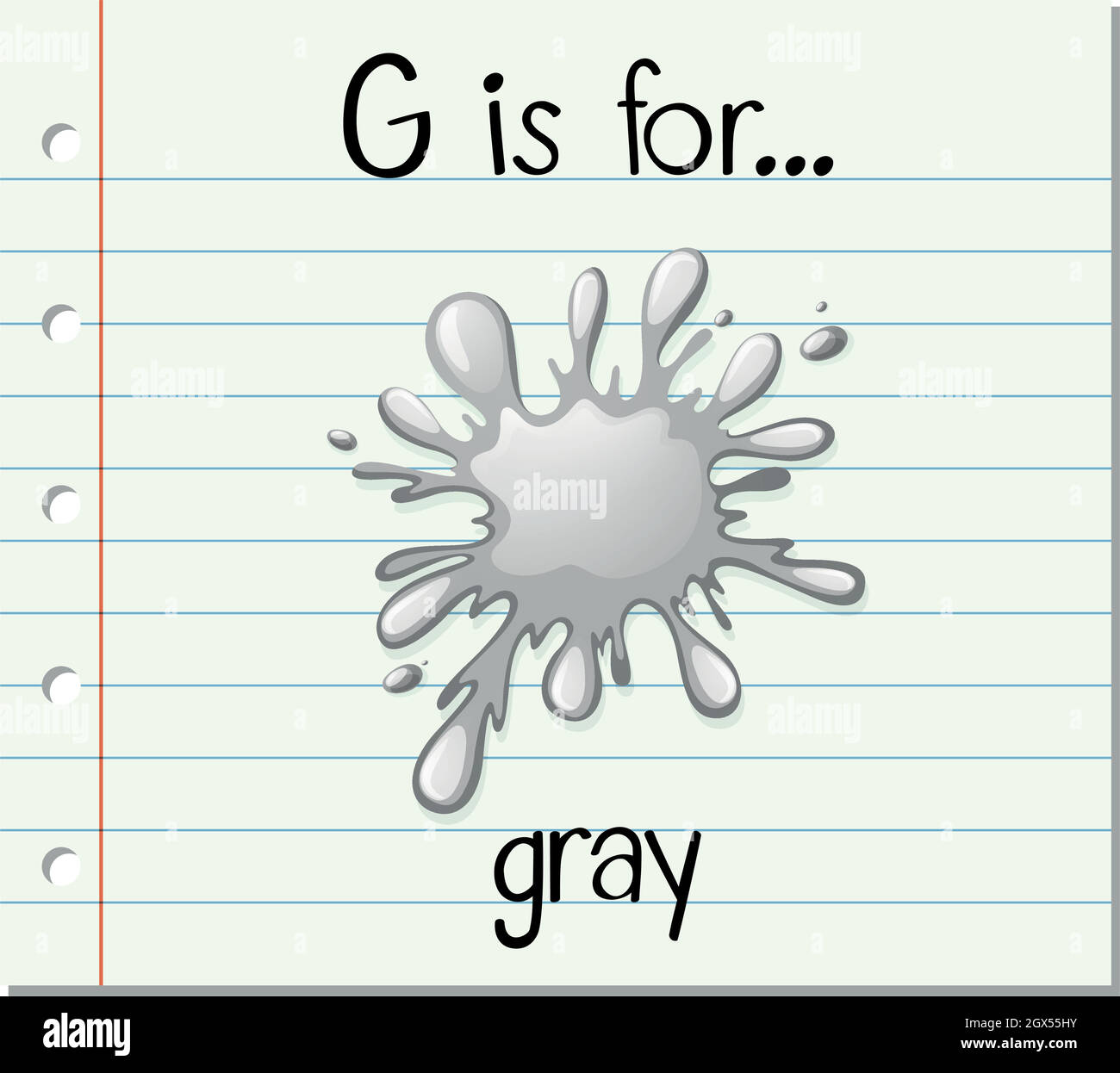 Flashcard letter G is for gray Stock Vector Image & Art - Alamy