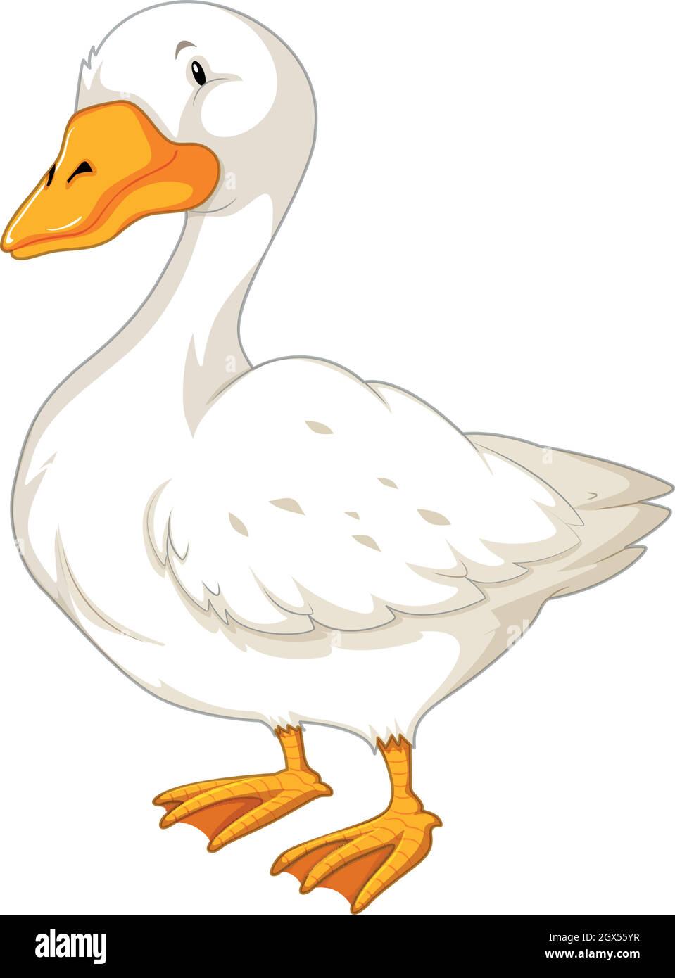 Goose on white background Stock Vector Image & Art - Alamy