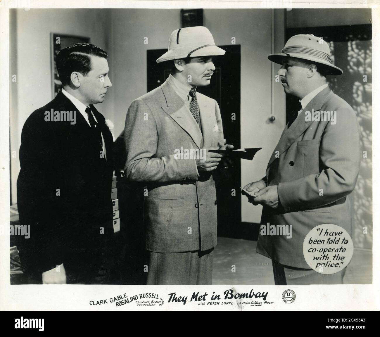 EDUARDO CIANNELLI CLARK GABLE and MATTHEW BOULTON in THEY MET IN BOMBAY ...