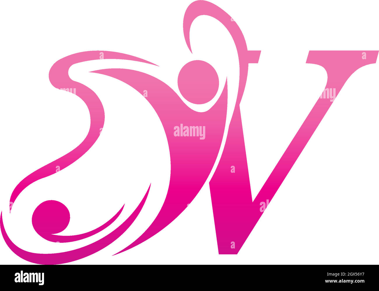 Letter V butterfly and success human icon logo design illustration ...