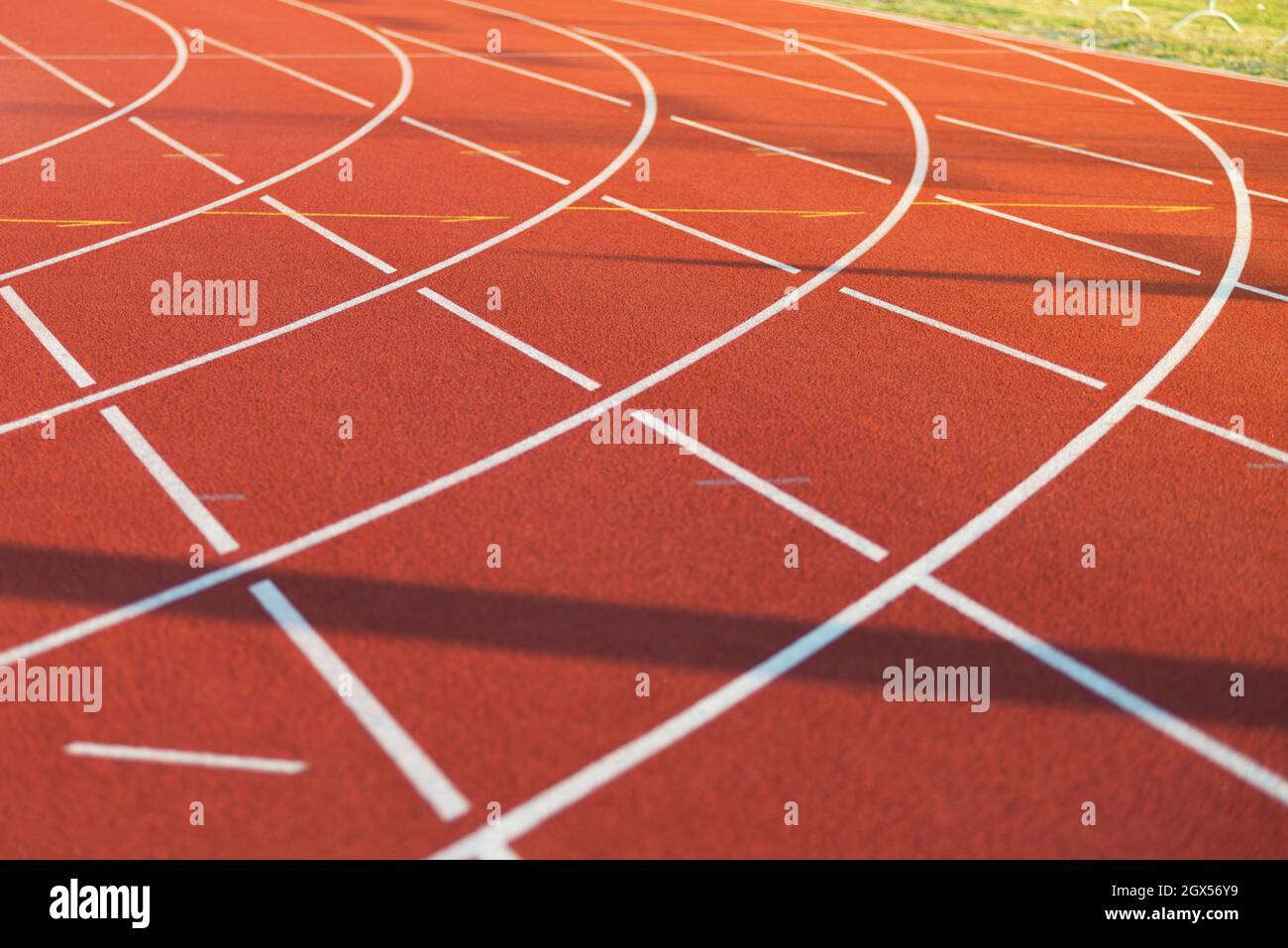 Athletic Running Track in a Stadium Stock Photo - Alamy