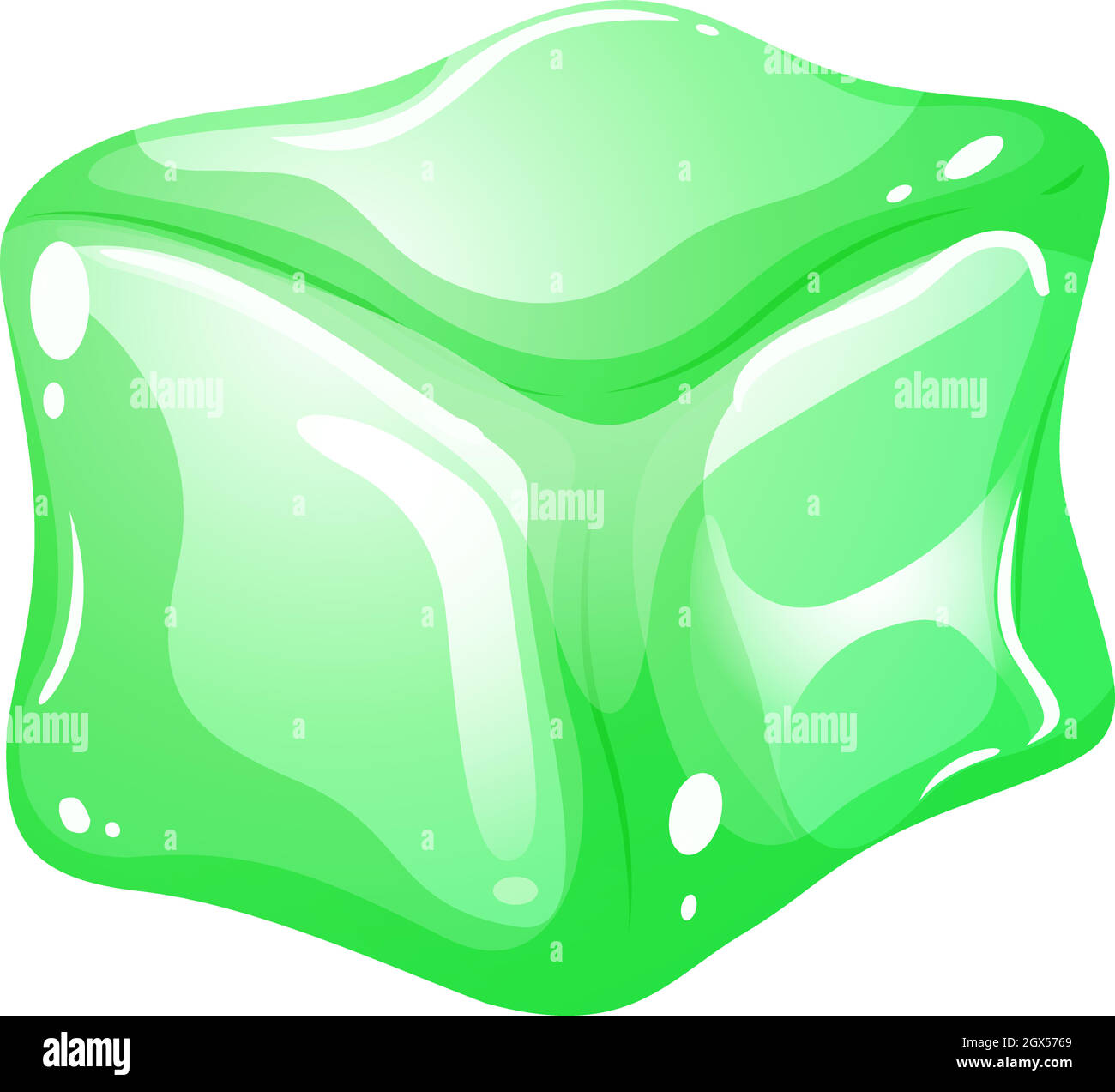 Green jelly cube Stock Vector Images - Alamy
