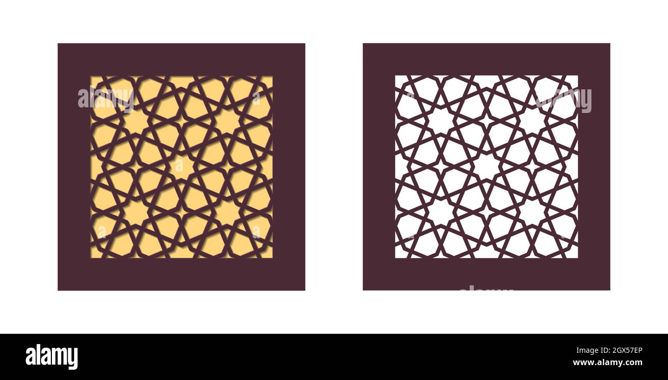 Islamic traditional pattern for laser cut using Stock Vector Image ...