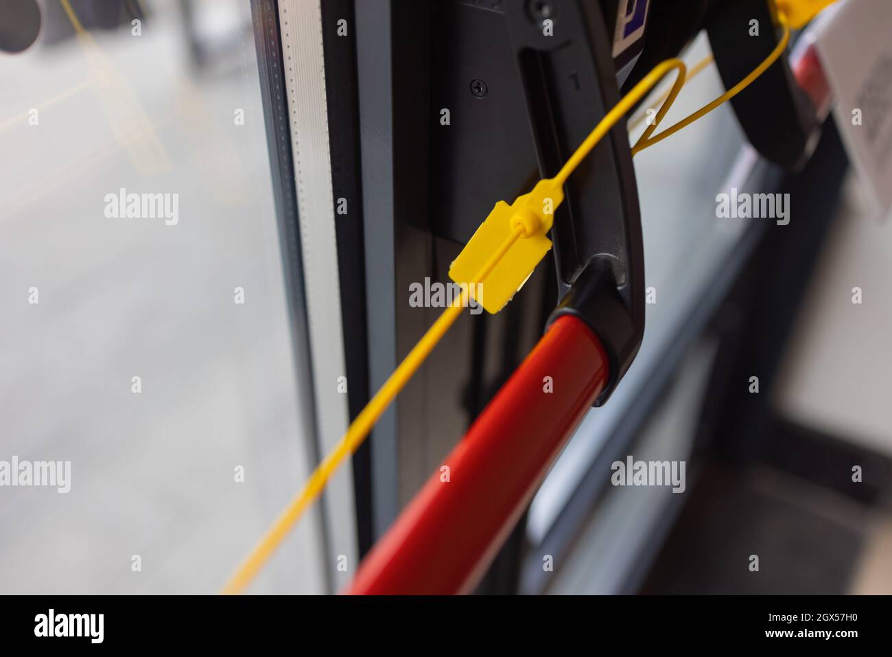 Container door truck lock with protective lead seal. Security of cargo ...