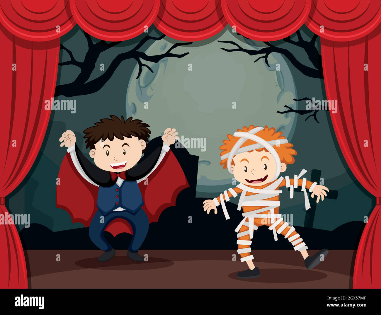 Child play stage costume Stock Vector Images - Alamy
