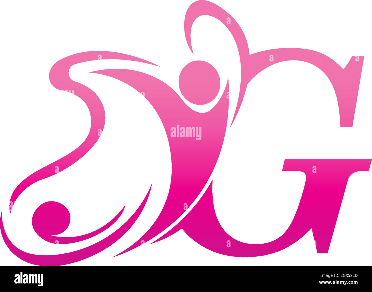 Letter G butterfly and success human icon logo design illustration ...