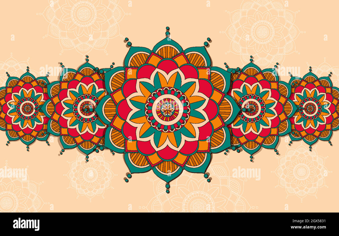 Background template with mandala pattern design Stock Vector Image ...