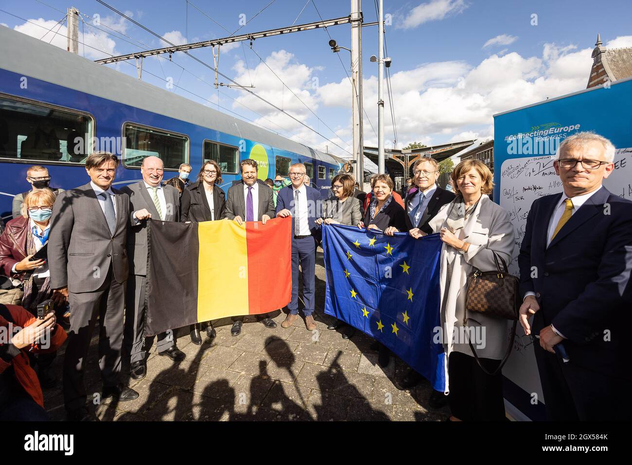 Illustration picture shows the 'Connecting Europe Express' train ...