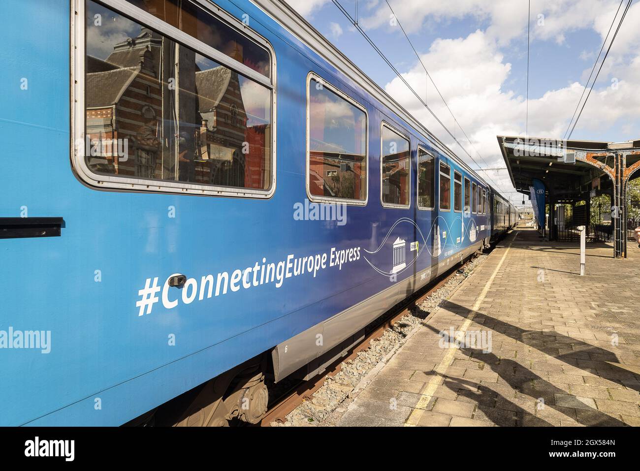 Illustration picture shows the 'Connecting Europe Express' train ...