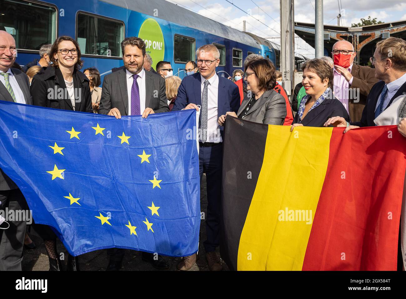 Illustration picture shows the 'Connecting Europe Express' train ...