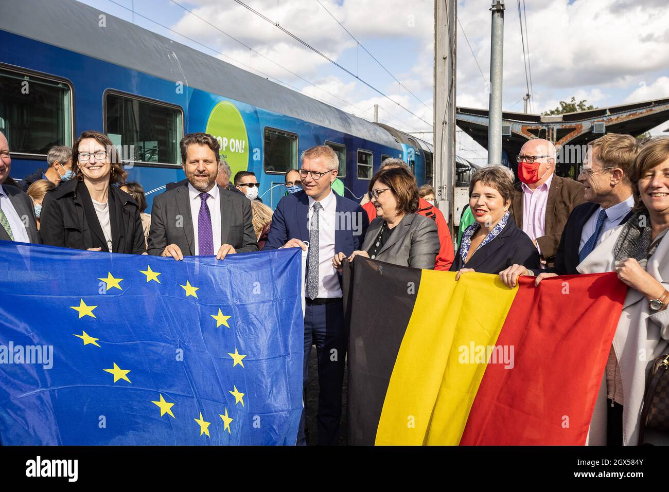 Illustration picture shows the 'Connecting Europe Express' train ...