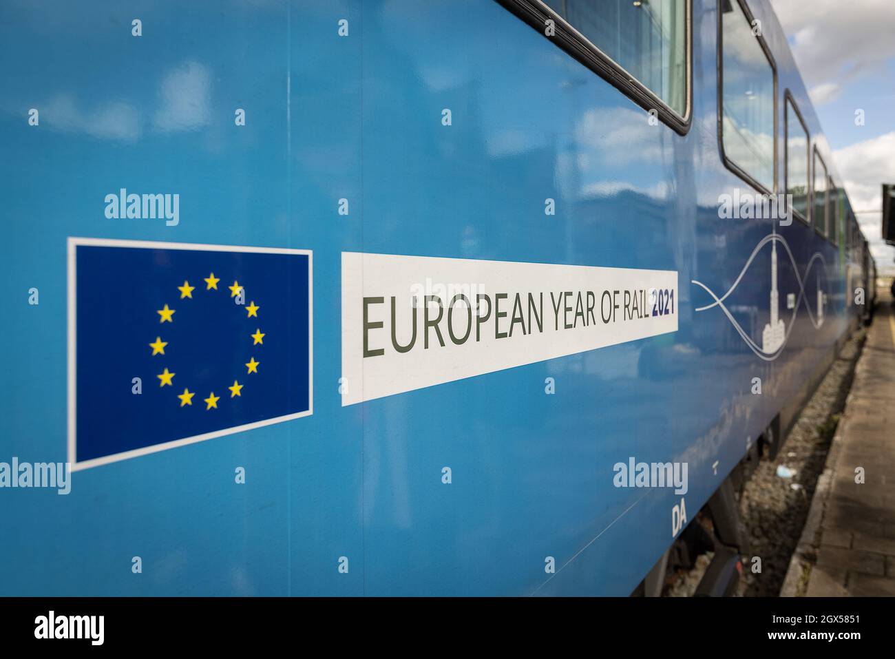 Illustration picture shows the 'Connecting Europe Express' train ...