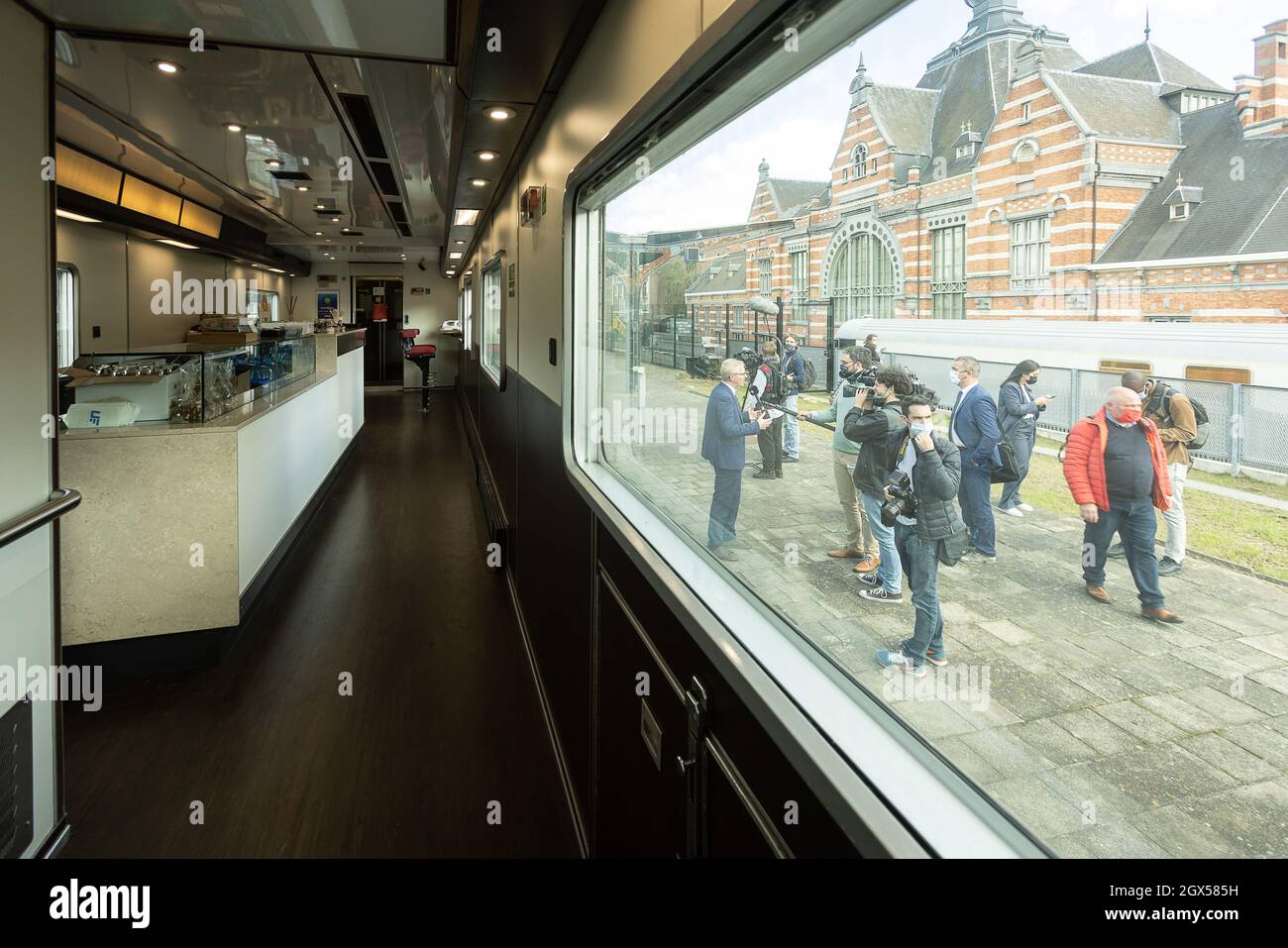 Illustration picture shows the 'Connecting Europe Express' train ...