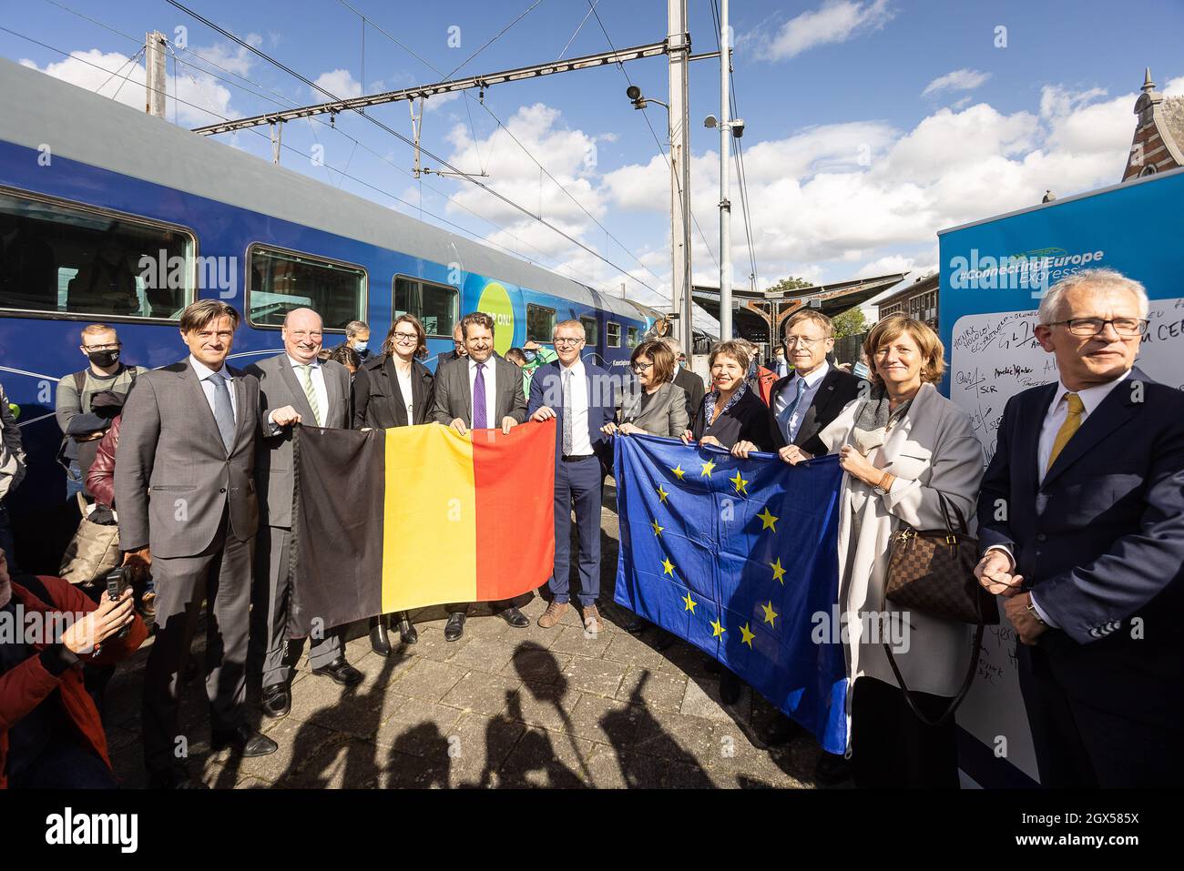 Illustration picture shows the 'Connecting Europe Express' train ...