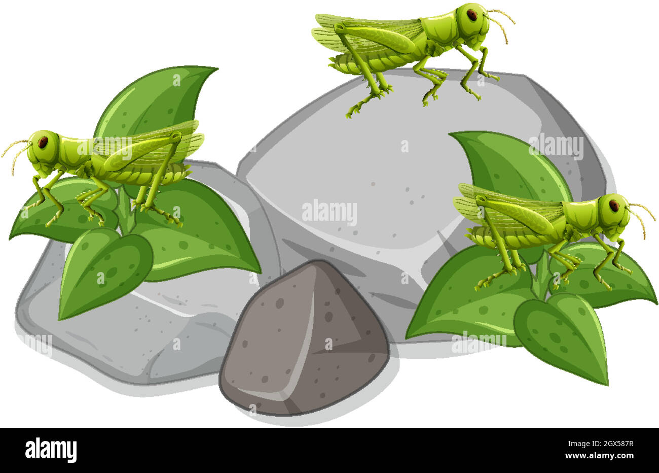 White stones on green Stock Vector Images - Alamy