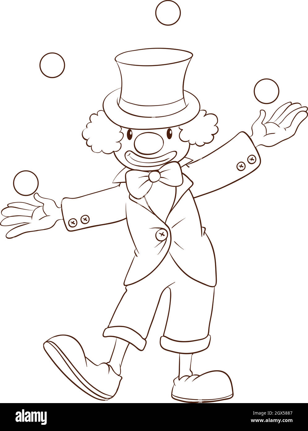 A plain sketch of a clown Stock Vector Image & Art - Alamy