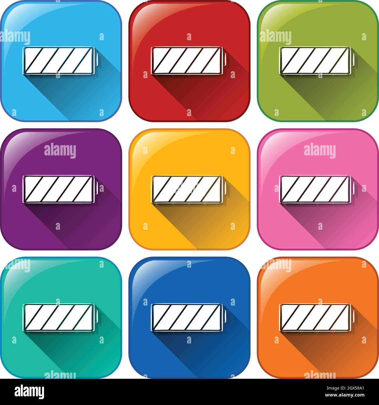 Battery fully charged Stock Vector Images - Alamy