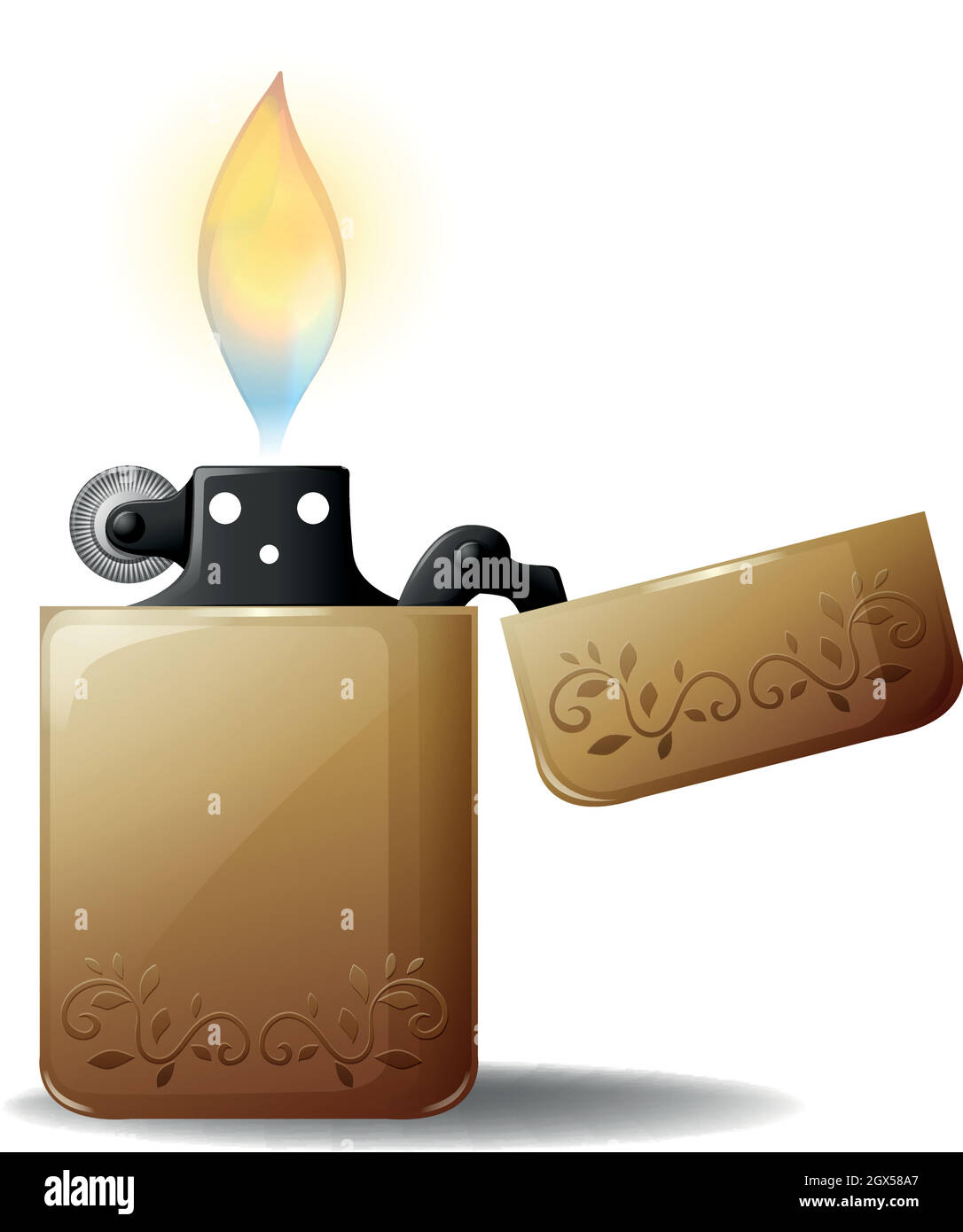 Gas lighter white Stock Vector Images - Alamy