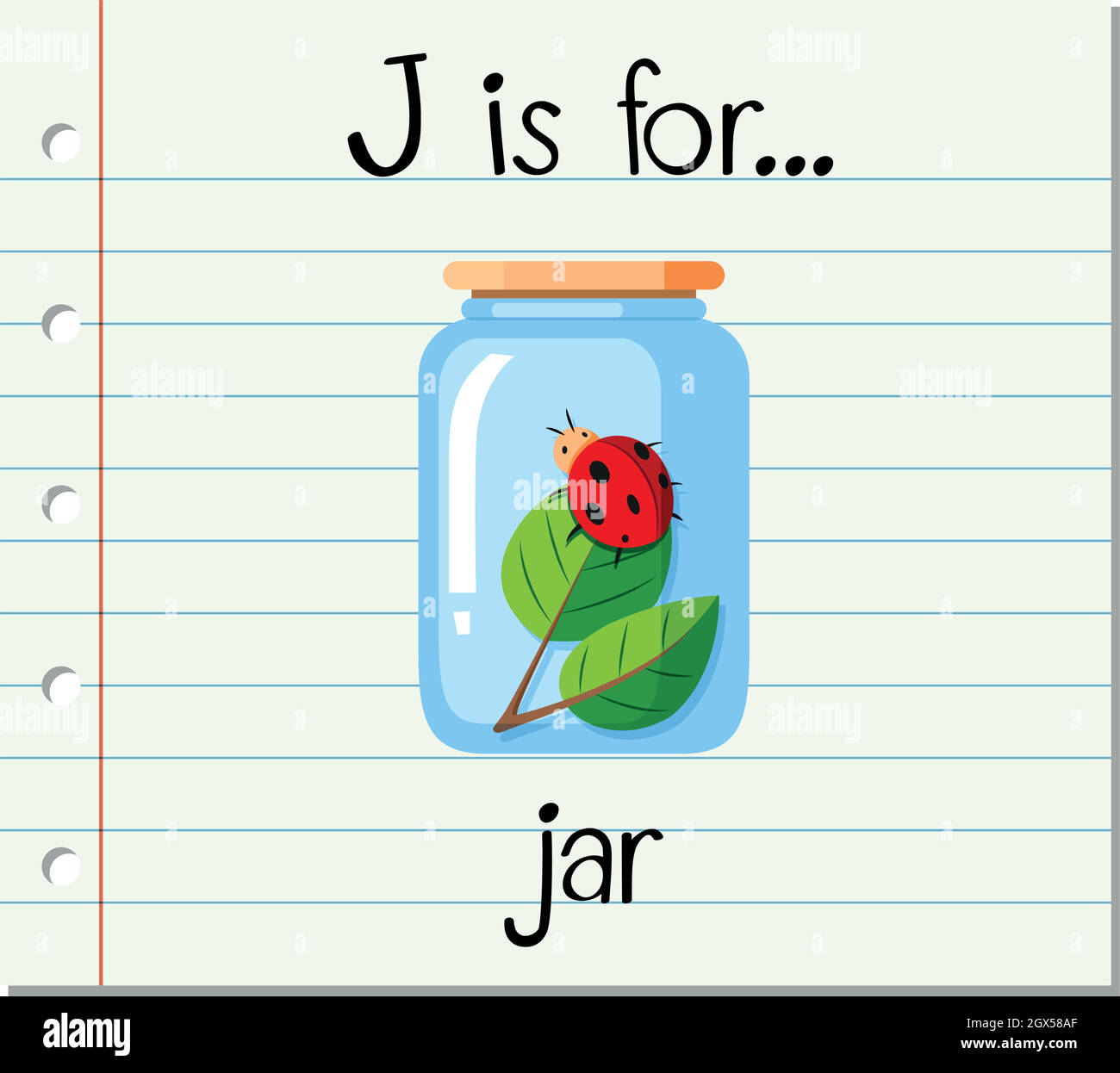 Flashcard letter J is for jar Stock Vector Image & Art - Alamy