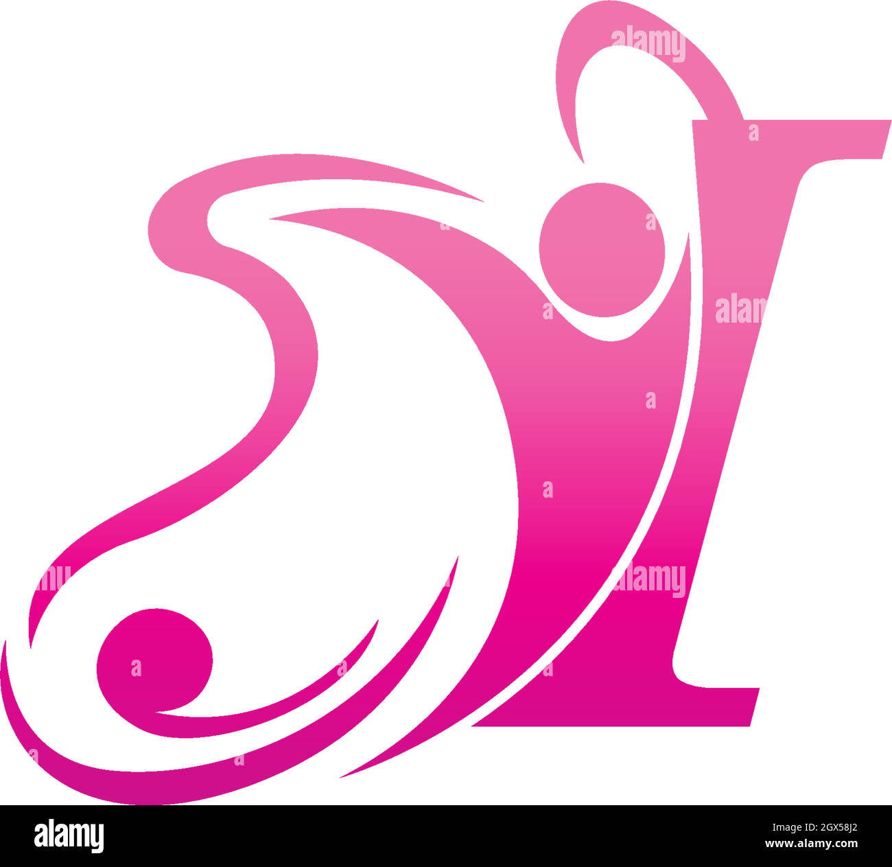 Letter I butterfly and success human icon logo design illustration ...