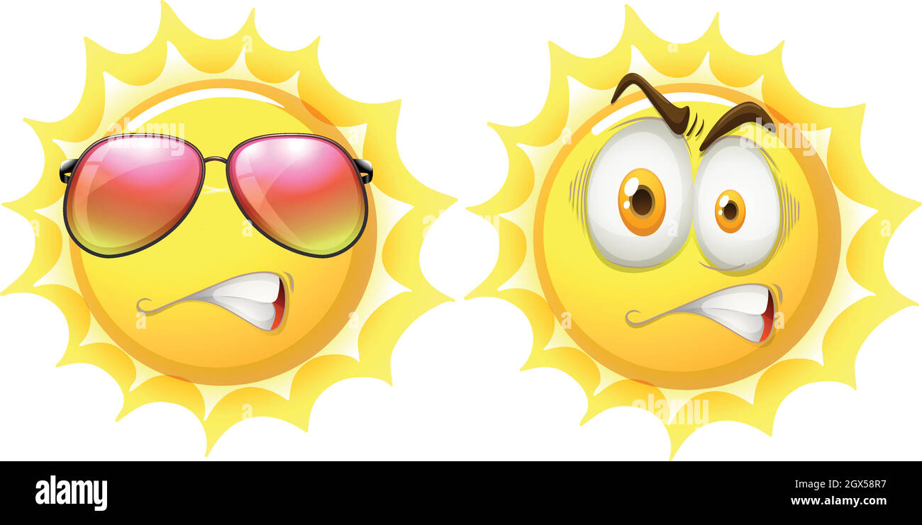 Sun with facial expression Stock Vector Image & Art - Alamy