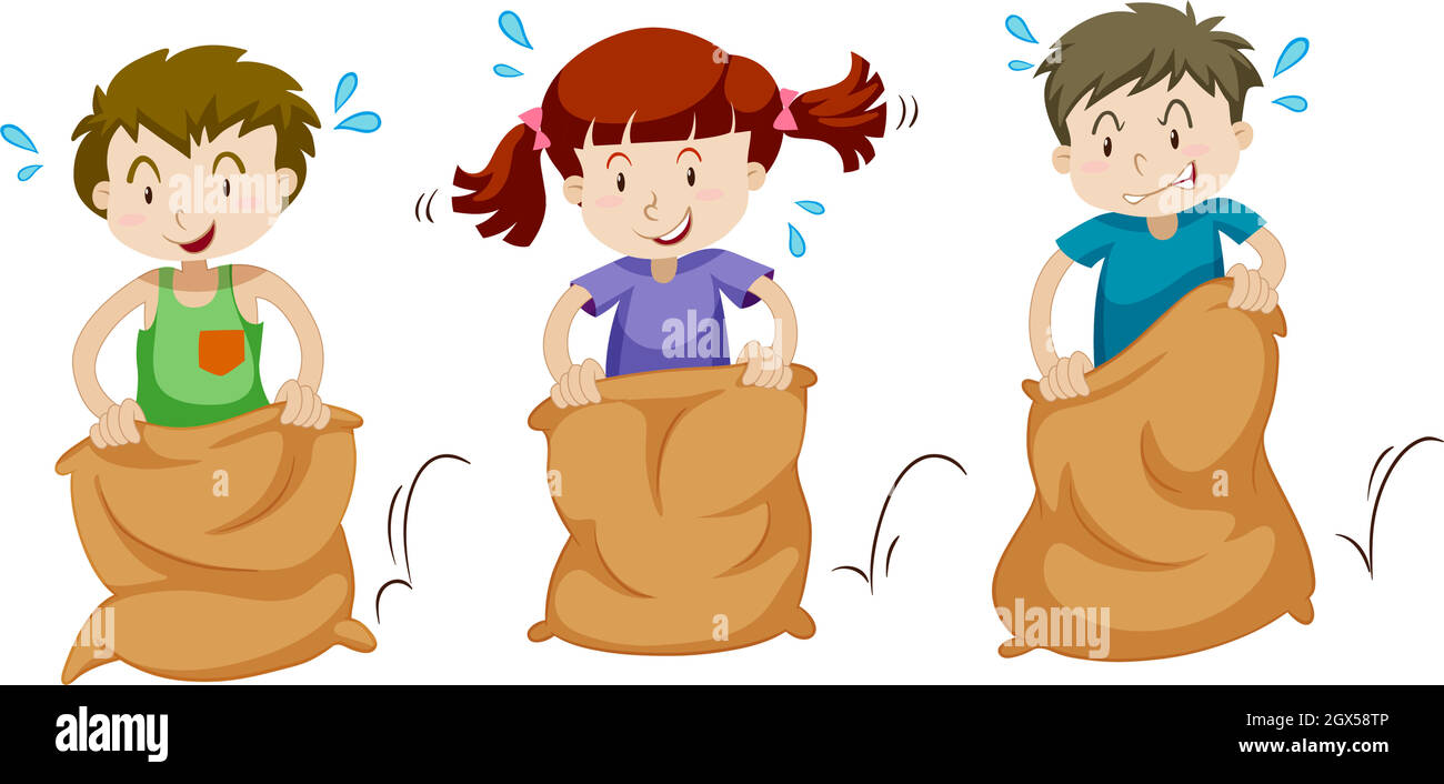 Hopping in sack hi-res stock photography and images - Alamy