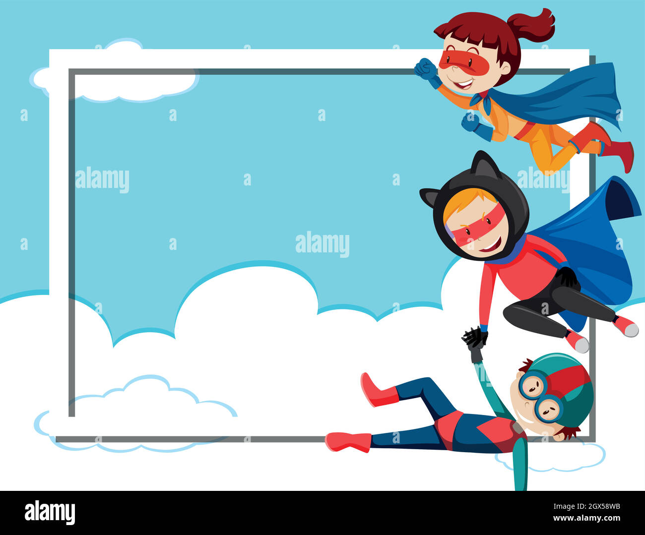 Super hero border frame Stock Vector Image & Art - Alamy