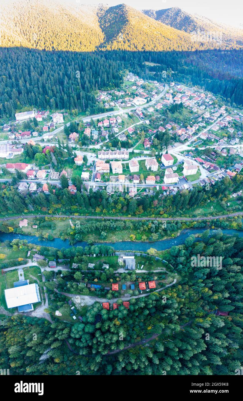 Aerial overhead view waterfront residential hi-res stock photography ...